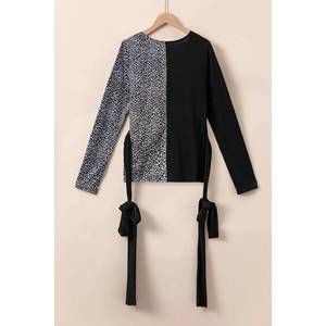 DEAR LOVER | Tops | New Dear Lover Contrast Printed Tie Side Wrapped ...